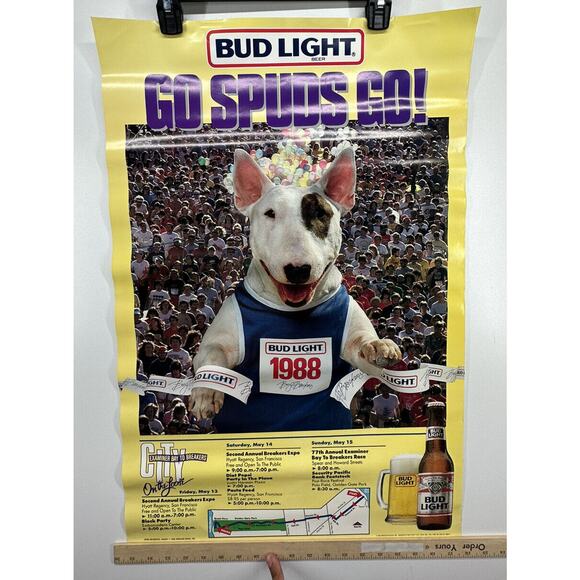 Budweiser | Art | Vintage Original 988 Budweiser Bud Light Go Spuds Go ...